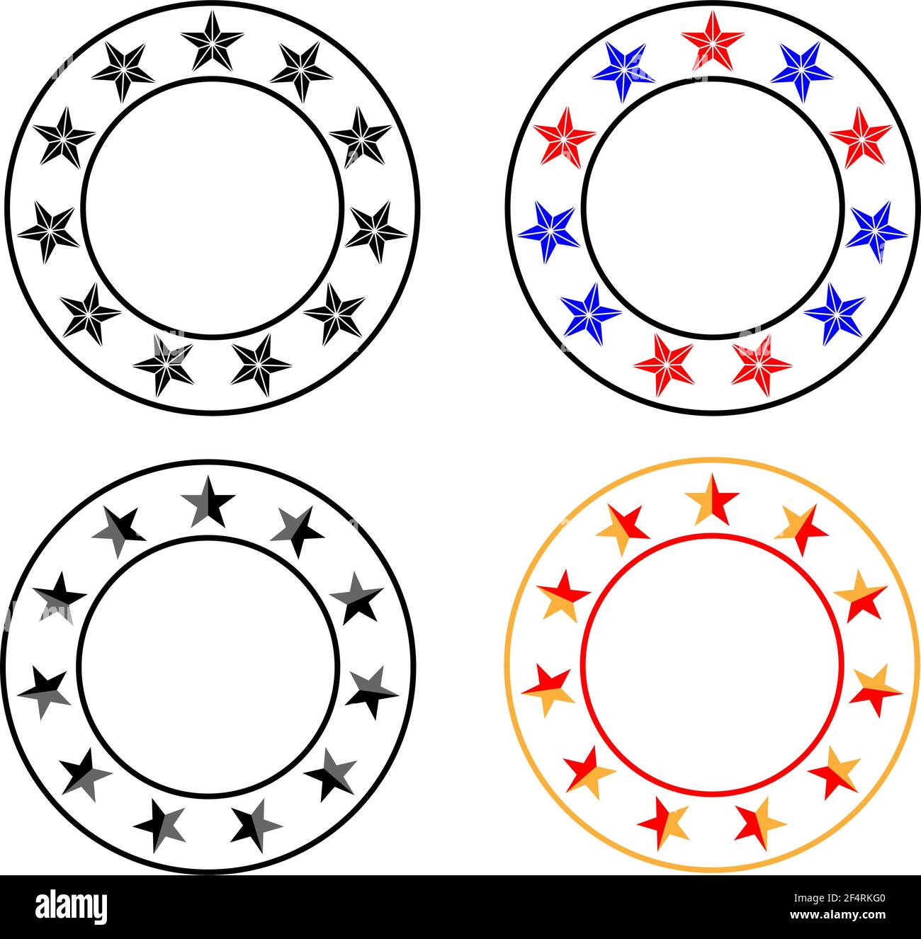 Stars In Circle Vector Illustration Stock Vector Image & Art - Alamy