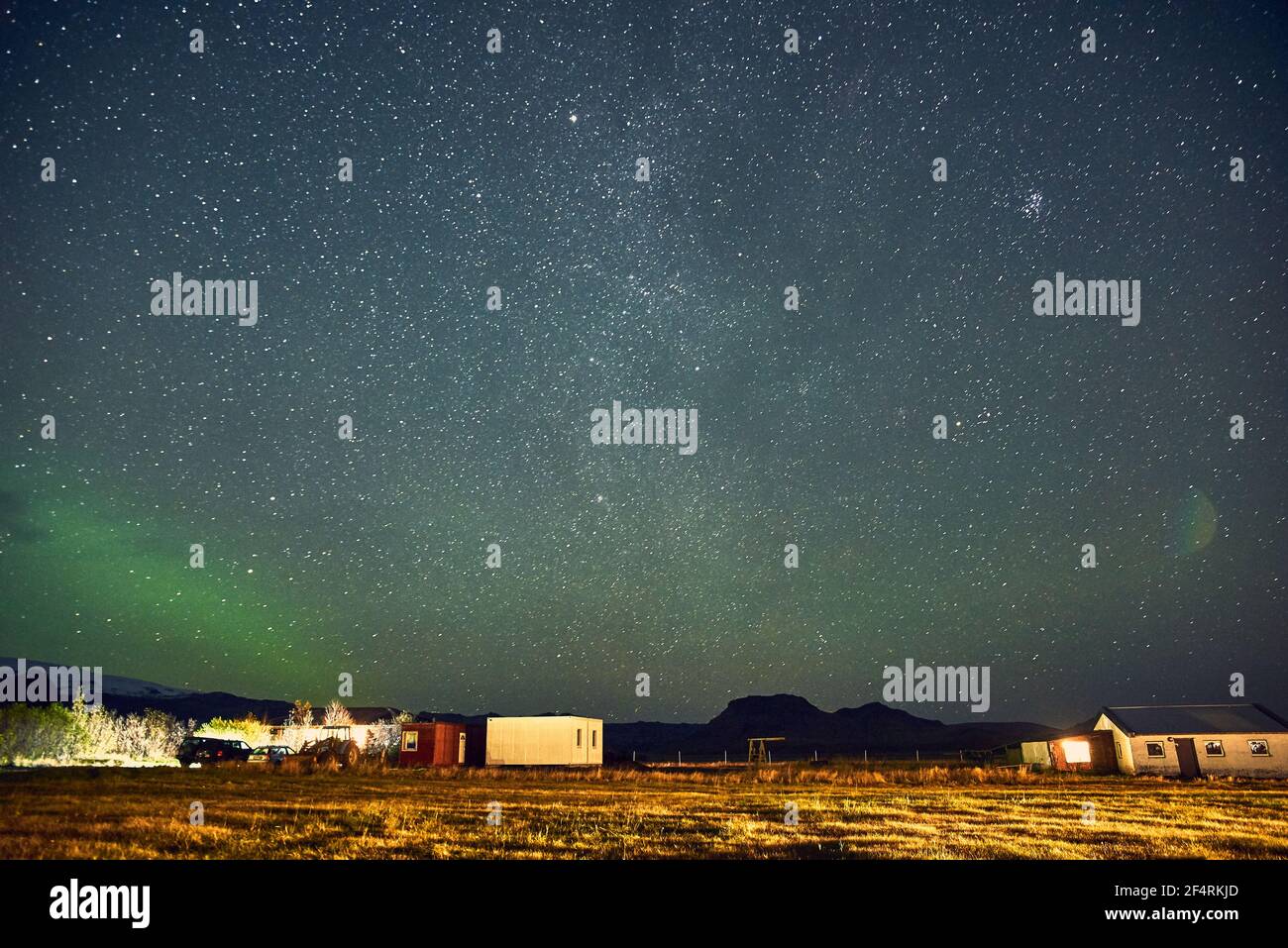 night sky with stars in Iceland Stock Photo - Alamy