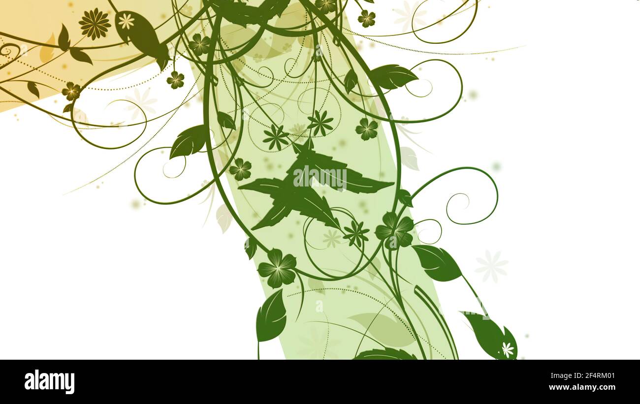 Green Floral Cross made with bevel and emboss effect Stock Photo - Alamy