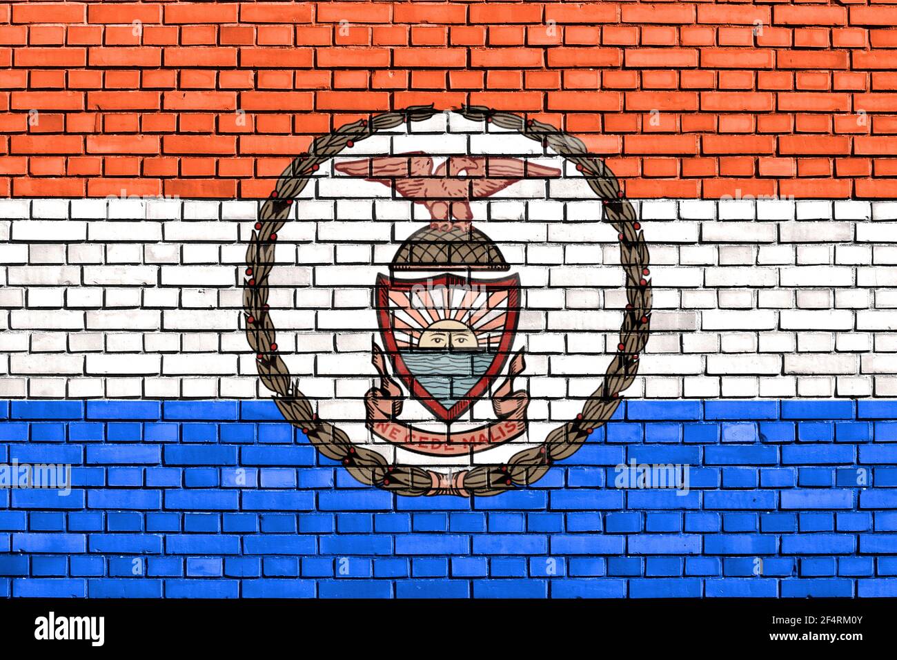 flag of the Bronx painted on brick wall Stock Photo - Alamy