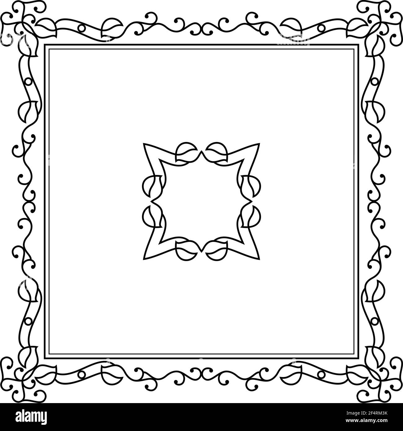 Frame Border Decorative Design Vector Art Illustration Stock Vector ...
