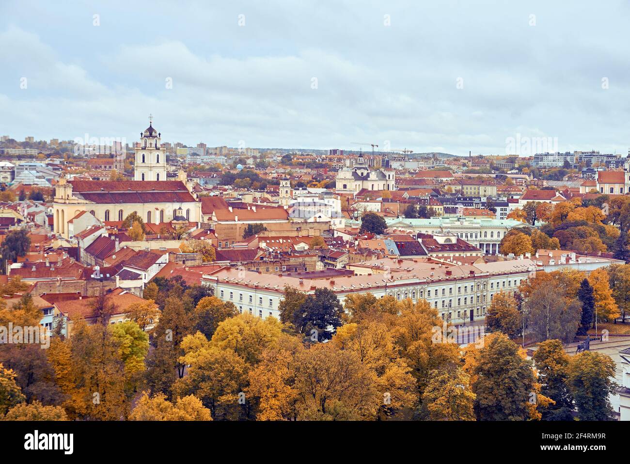 View from the height to the center of Vilnius Stock Photo - Alamy