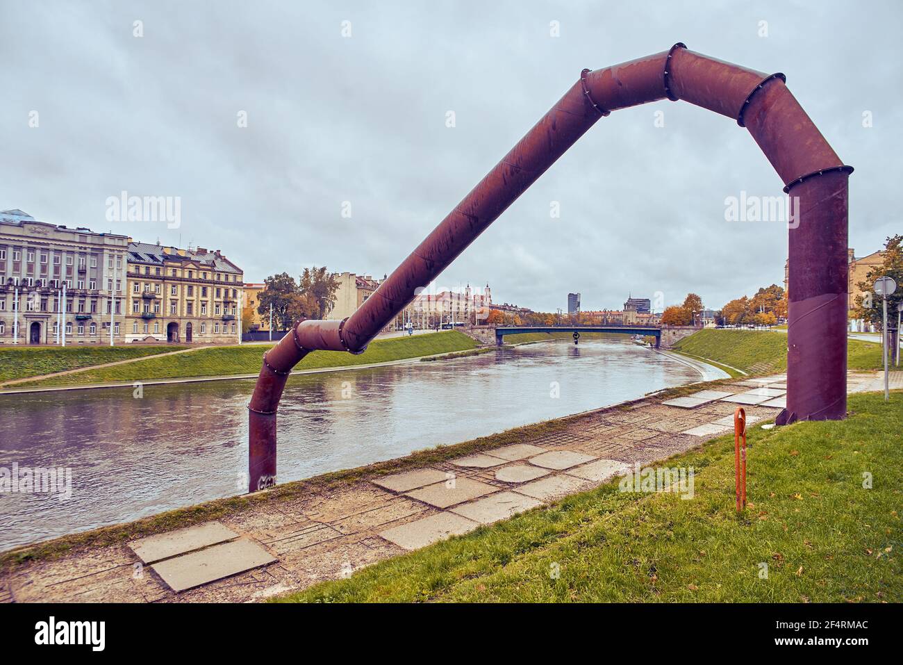 View of the Neris River in Vilnius Stock Photo - Alamy