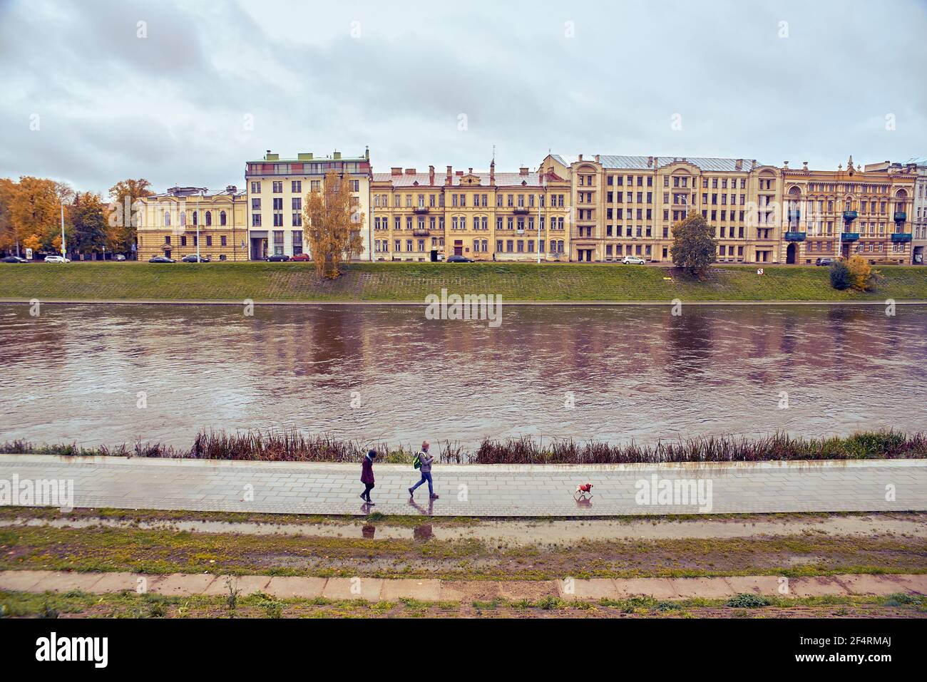 View of the Neris River in Vilnius Stock Photo - Alamy
