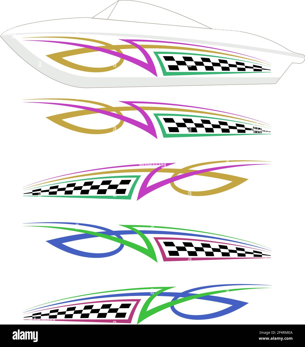 Boat Graphics, Stripe : Vinyl Ready Vector Illustration Stock Vector ...