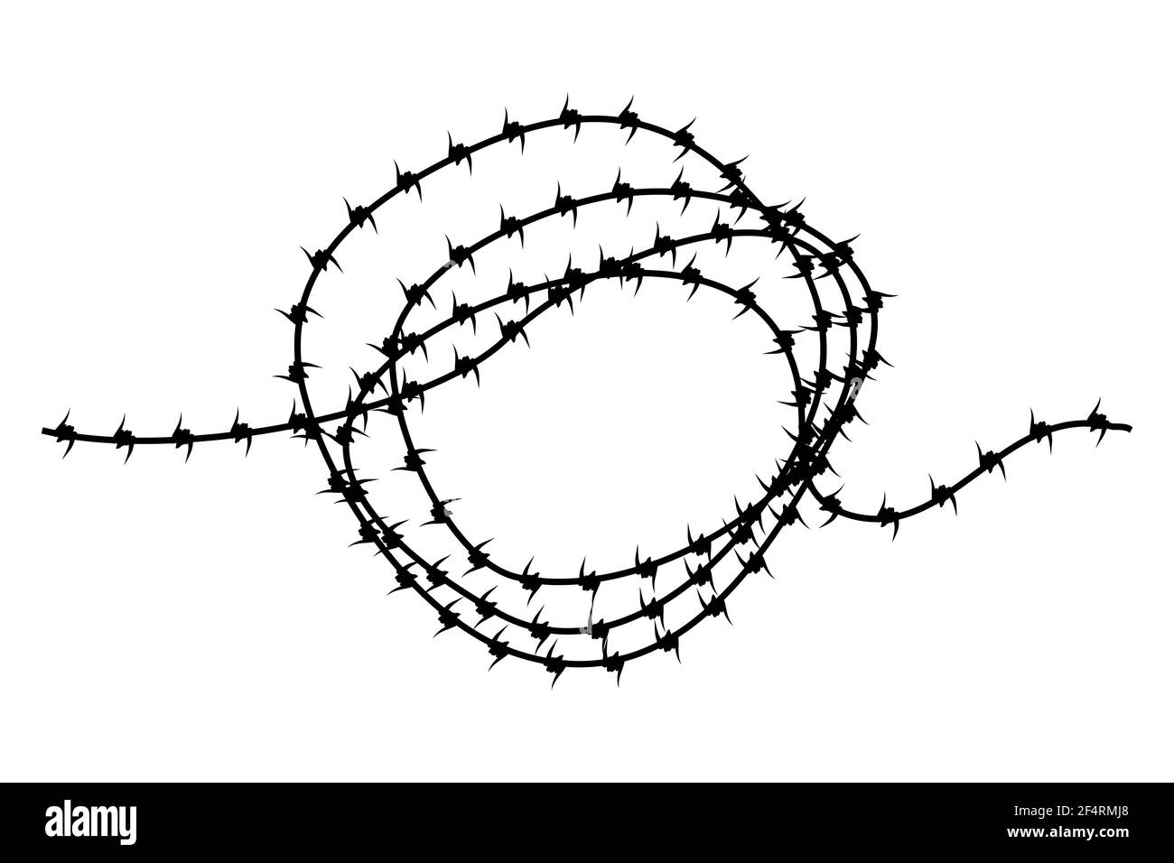 Seamless Silhouette Curl Barbed Wire Stock Vector Image & Art - Alamy