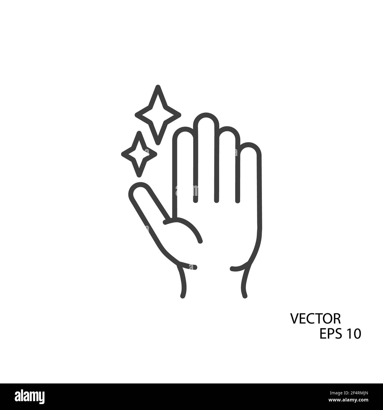 Hands washing flat icon. Pictogram for web. Line stroke. Isolated on ...