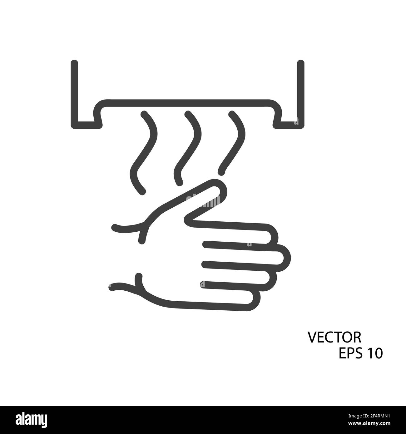 Hands washing flat icon. Pictogram for web. Line stroke. Isolated on ...