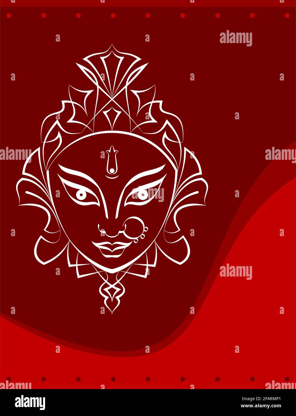 Durga Goddess of Power Vector Illustration Stock Vector Image & Art - Alamy