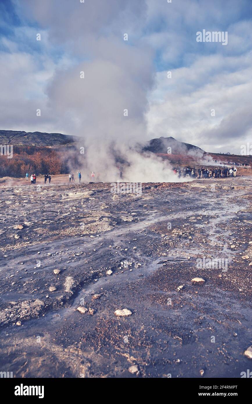 Crater hill geyser hi-res stock photography and images - Alamy