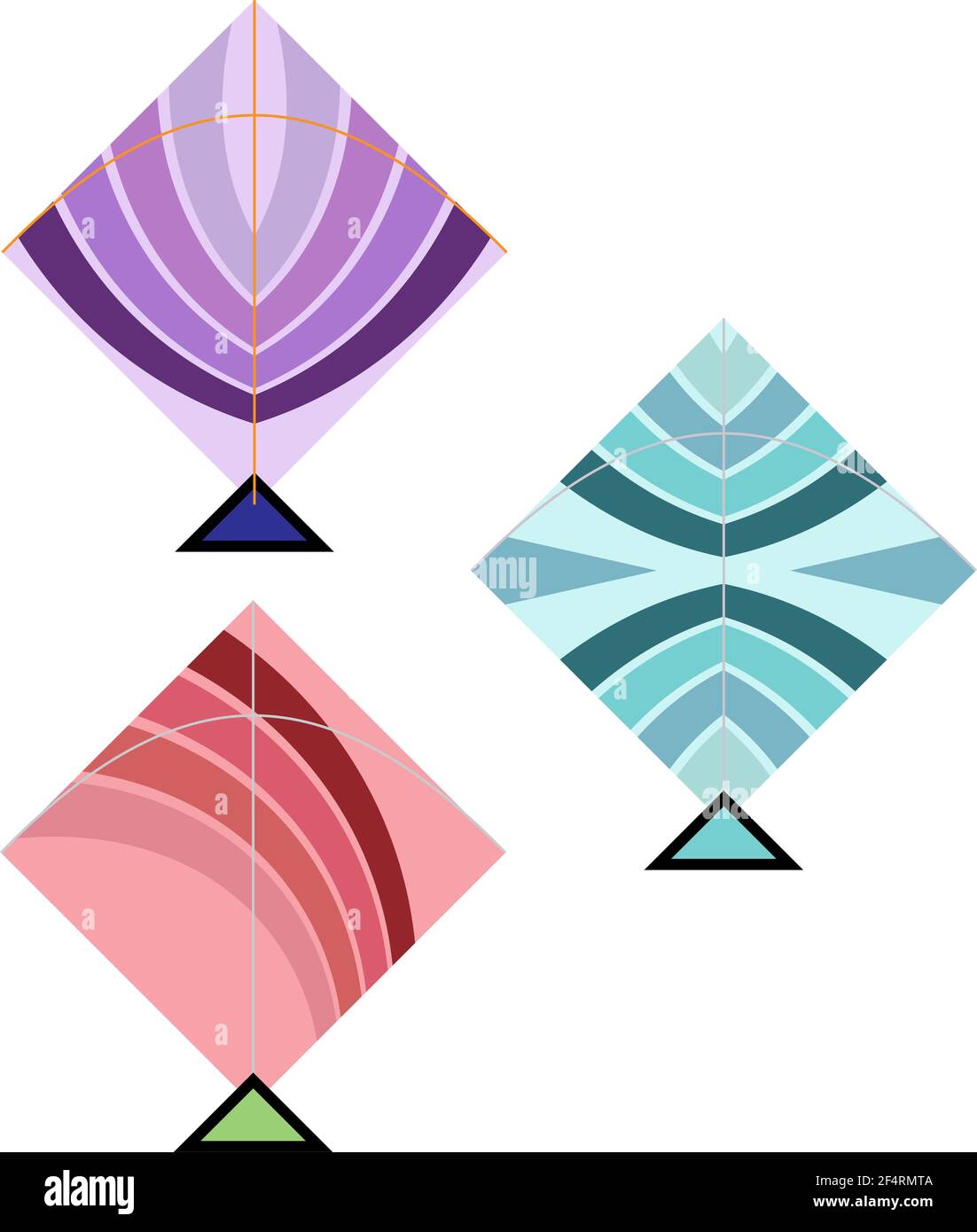 Kite Design Collection Vector Art Illustration Stock Vector Image & Art ...