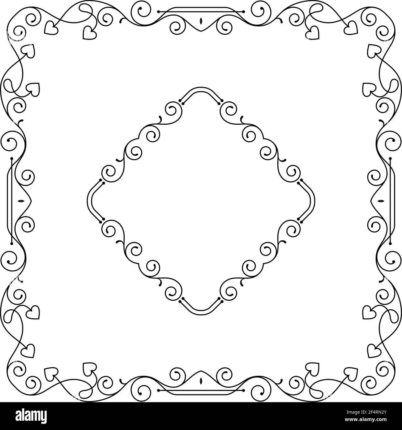 Frame Border Decorative Design Vector Art Illustration Stock Vector ...