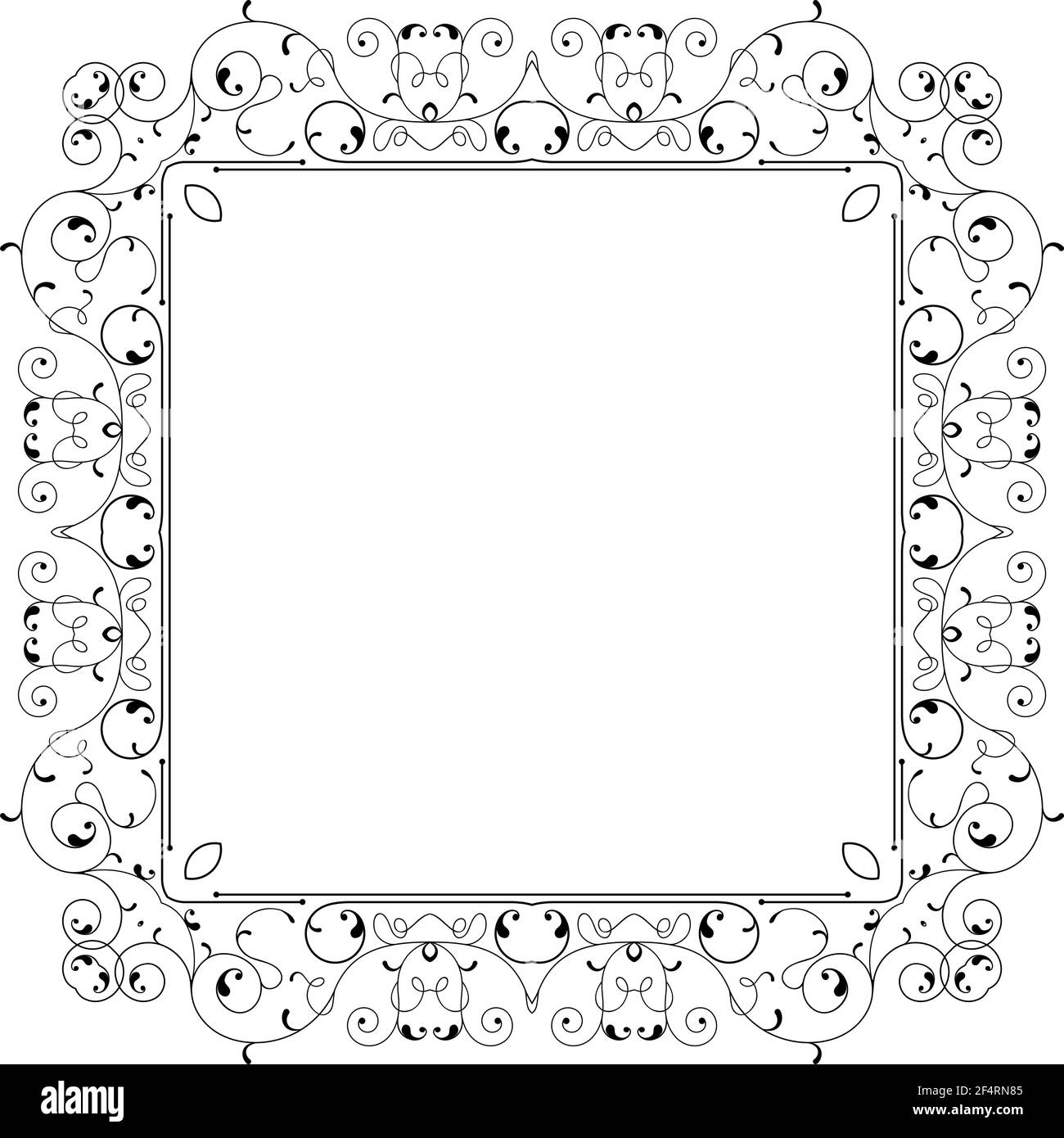 Frame Border Decorative Design Vector Art Illustration Stock Vector ...