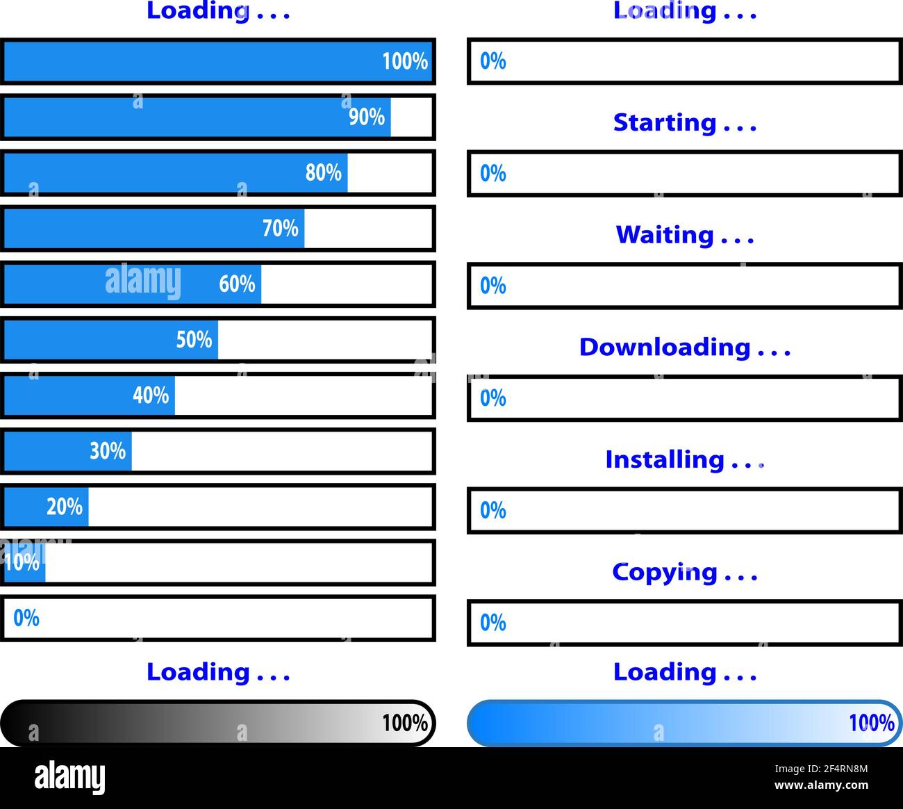 Status bar vector vectors hi-res stock photography and images - Alamy