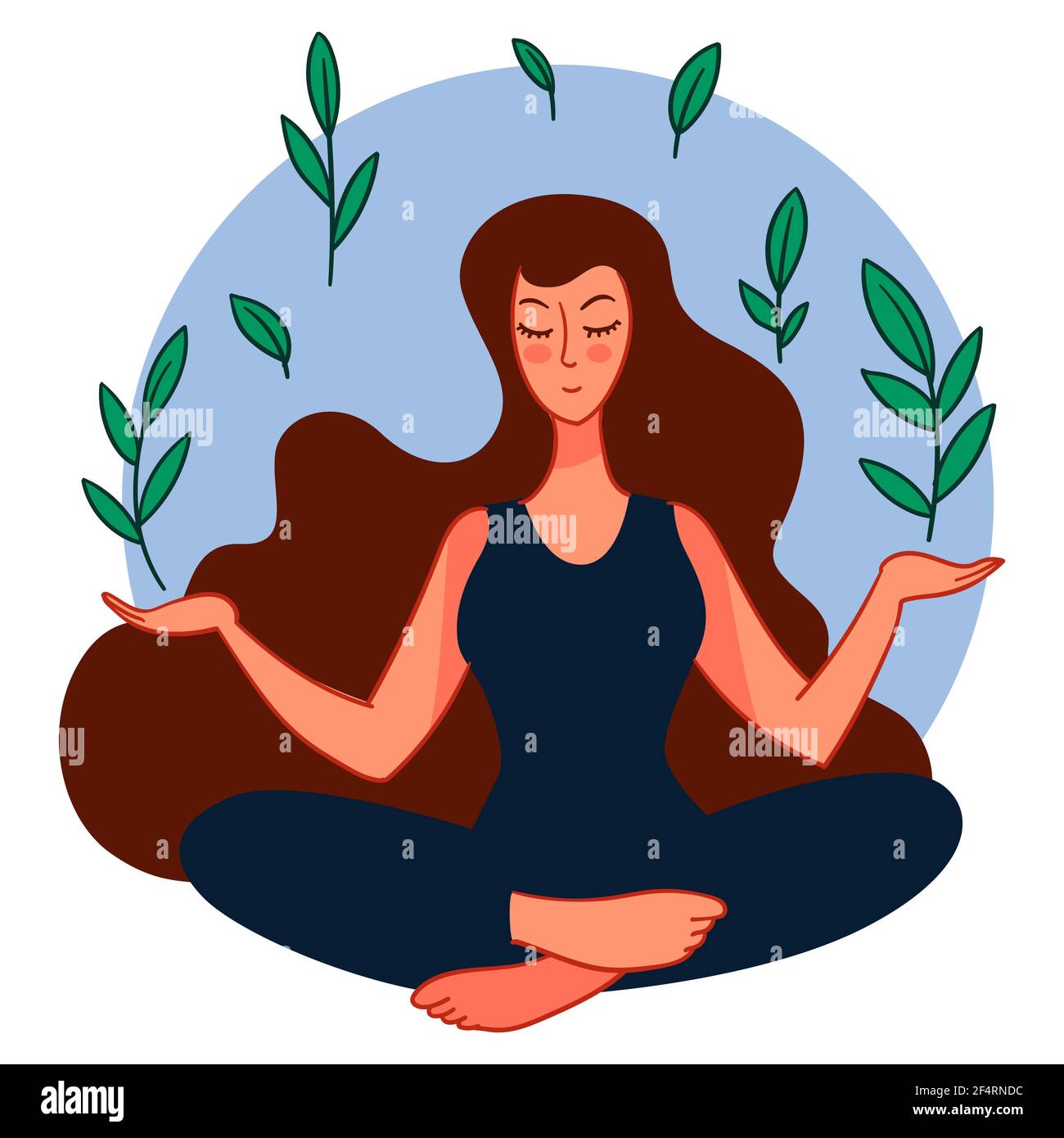 Female yoga model Stock Vector Images - Alamy