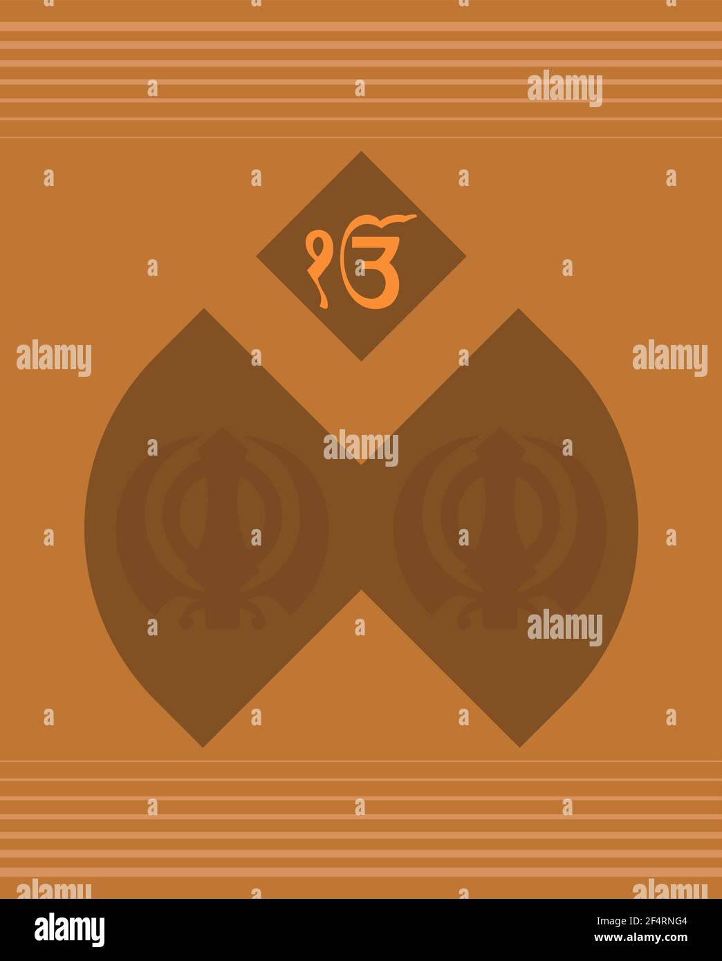 Ek Onkar, Khanda The Holy Motif Vector Illustration Stock Vector Image ...