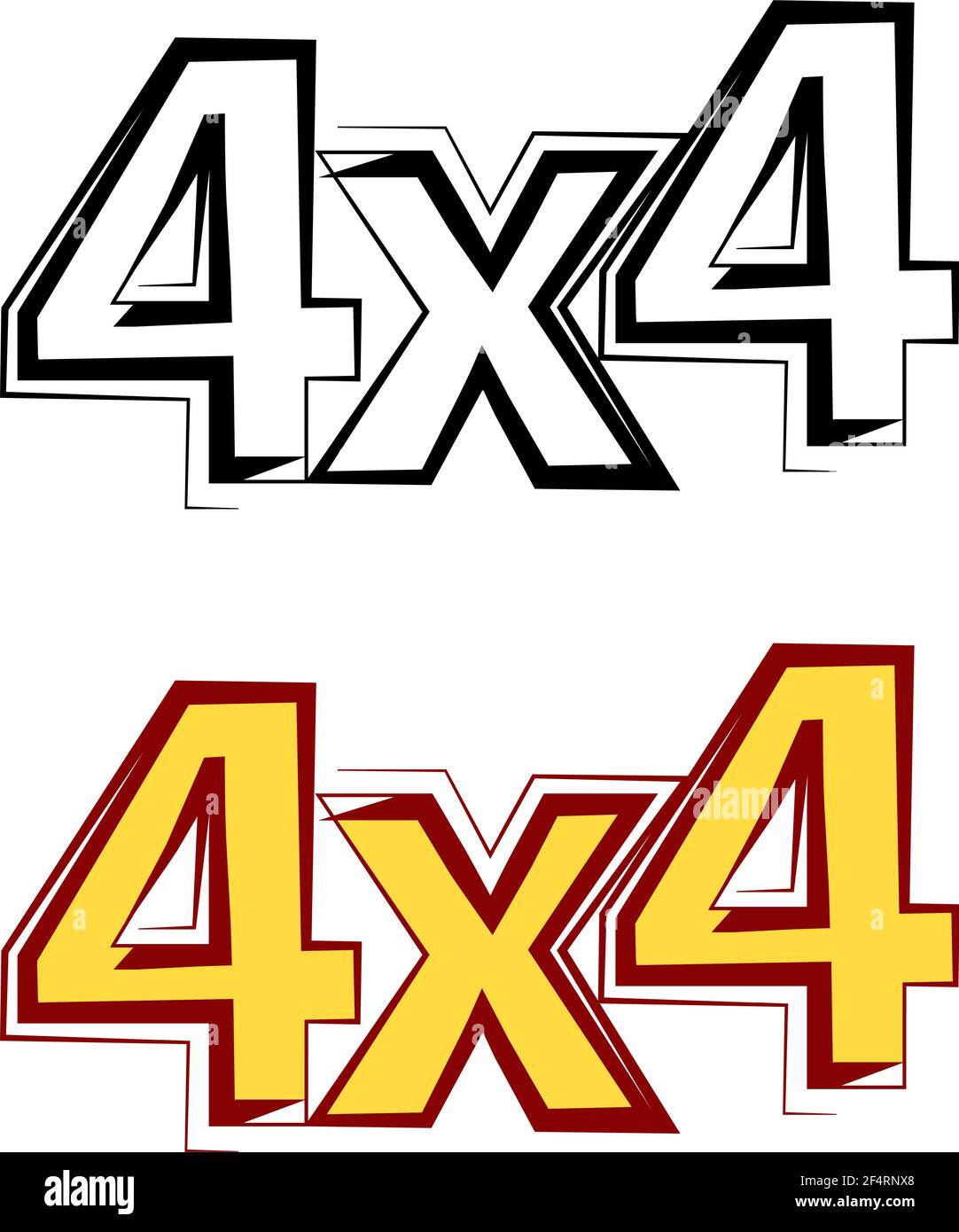 Four X Four Design, 4 X 4, Four Wheel Drive, Vehicle Graphics, Vinyl ...