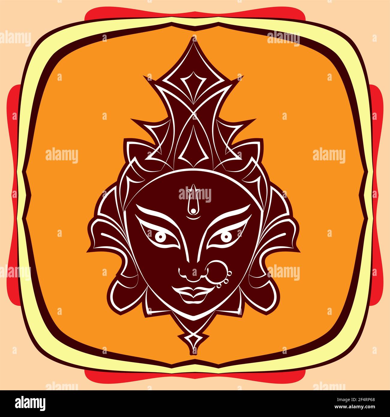 Durga Goddess of Power Vector Illustration Stock Vector Image & Art - Alamy