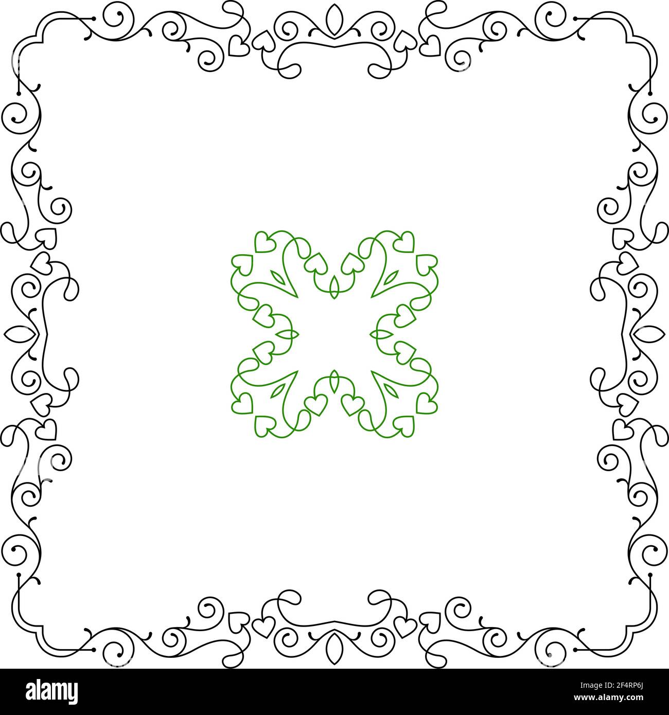 Frame Border Decorative Design Vector Art Illustration Stock Vector ...