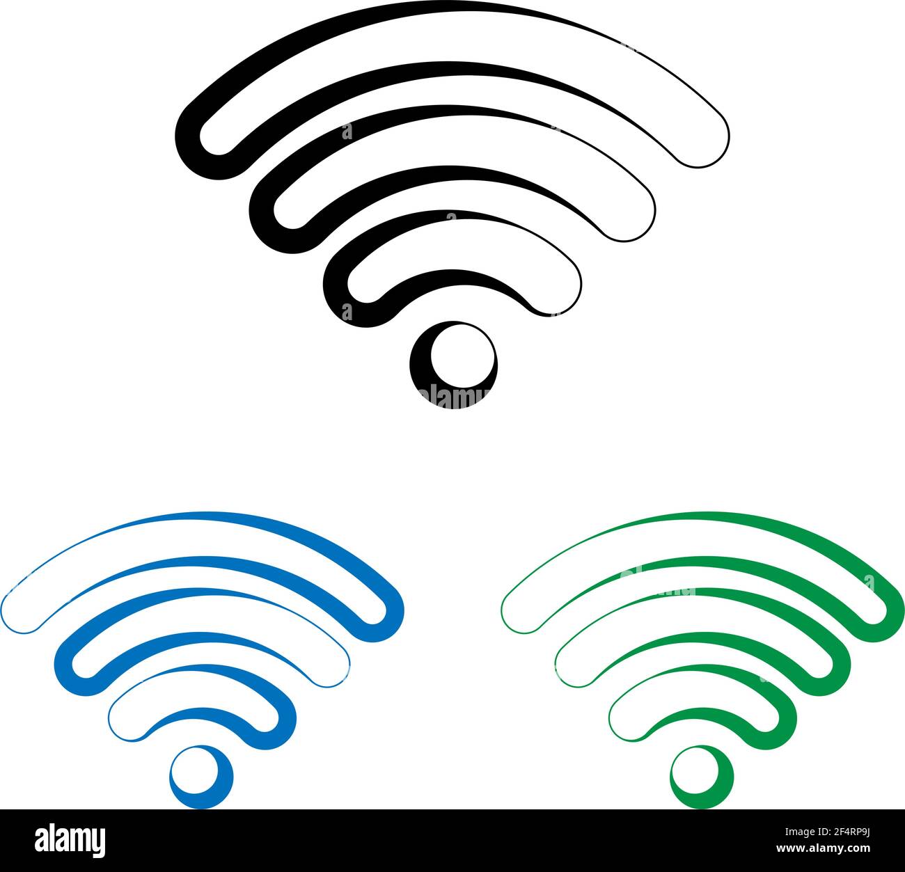 Wifi Icon Calligraphic Design Vector Art Illustration Stock Vector ...