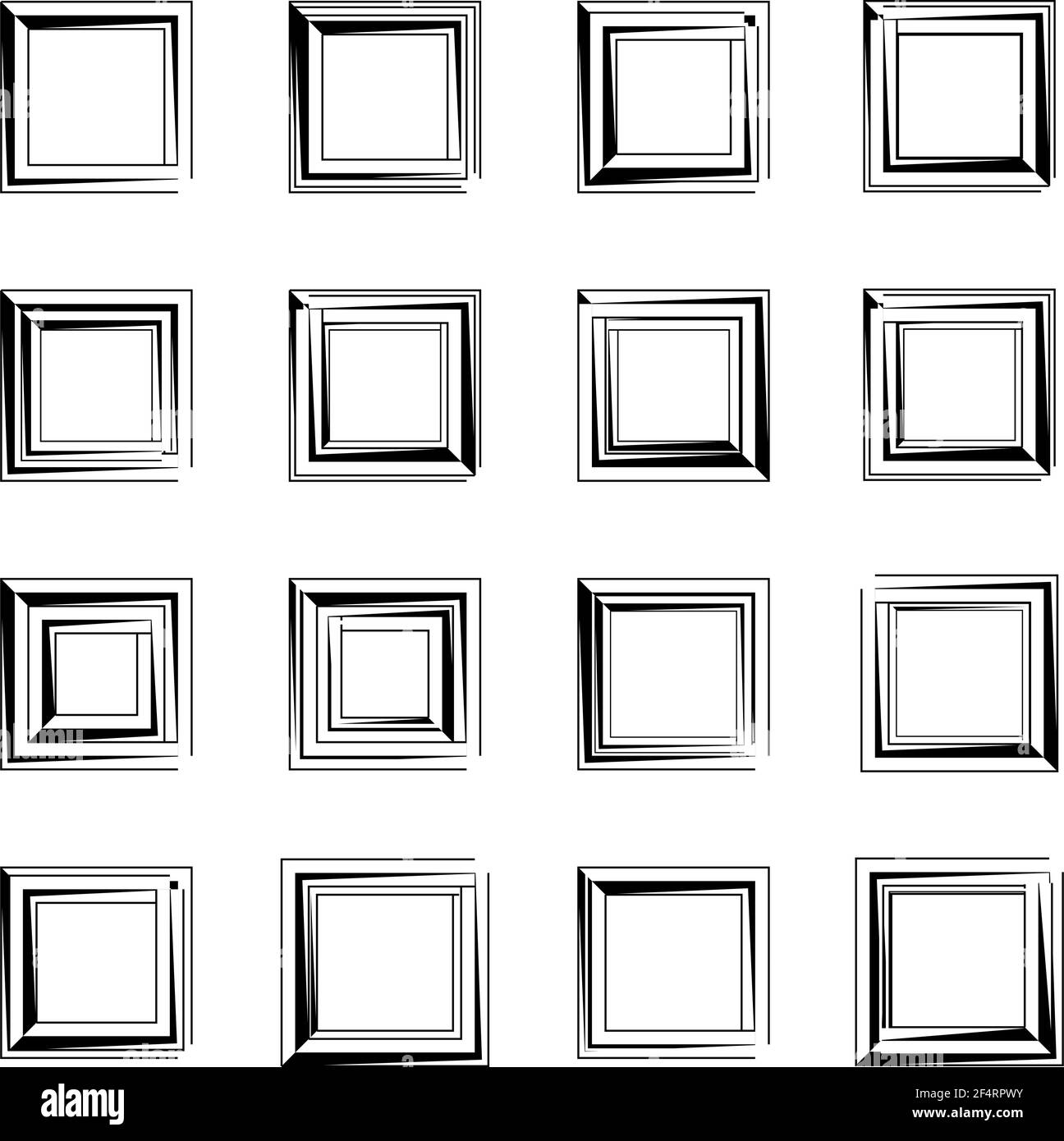 Rectangle Stylized Abstract Shape Vector Art Illustration Stock Vector ...