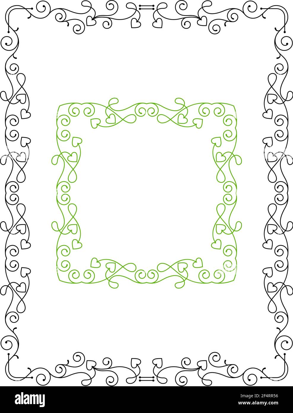Frame Border Decorative Design Vector Art Illustration Stock Vector ...
