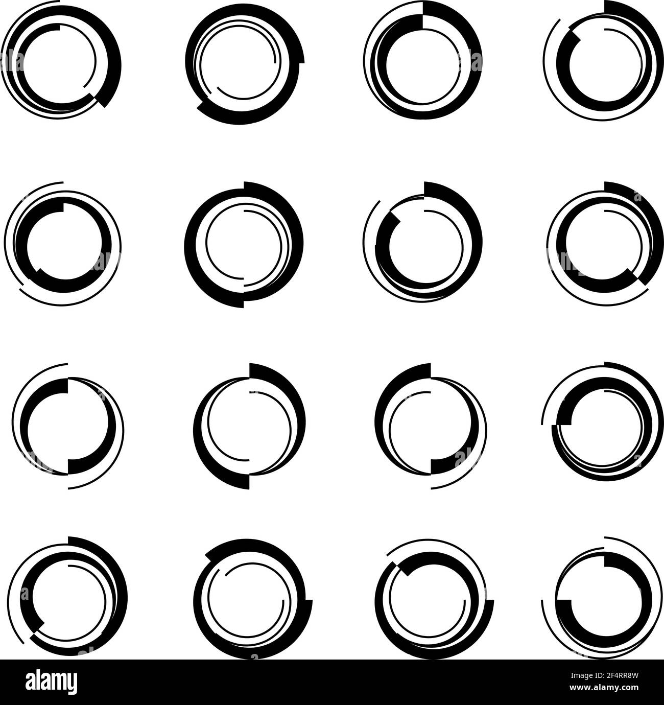 Circle Stylized Abstract Shape Vector Art Illustration Stock Vector ...