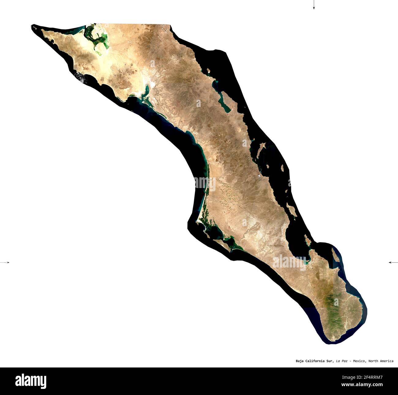 Baja California Sur, state of Mexico. Sentinel-2 satellite imagery ...