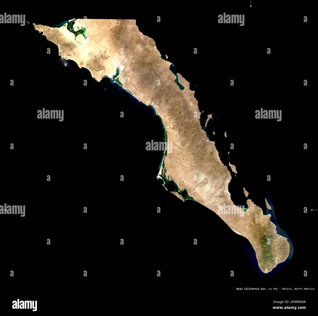 Baja California Sur, state of Mexico. Sentinel-2 satellite imagery ...