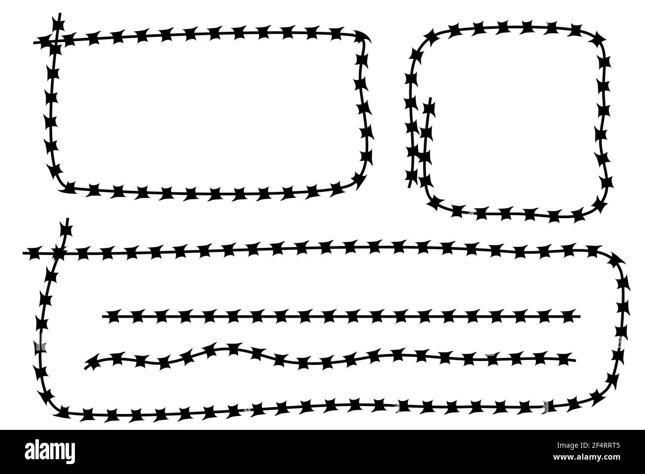 Barbed Wire Corner Border