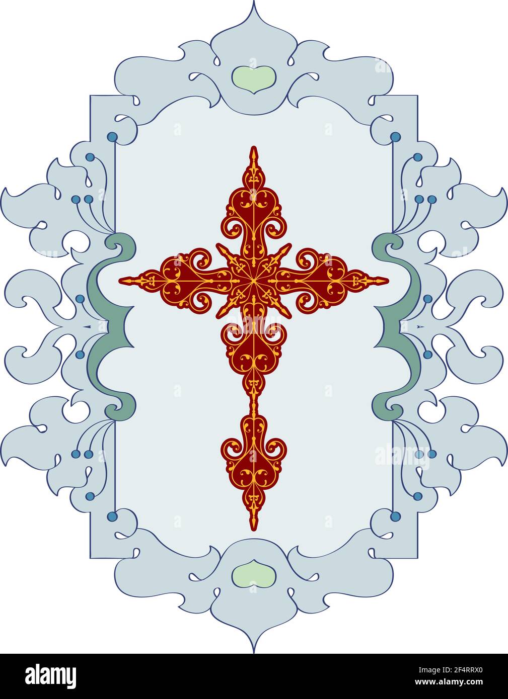 Christian Cross Design Vector Art Illustration Stock Vector Image & Art ...