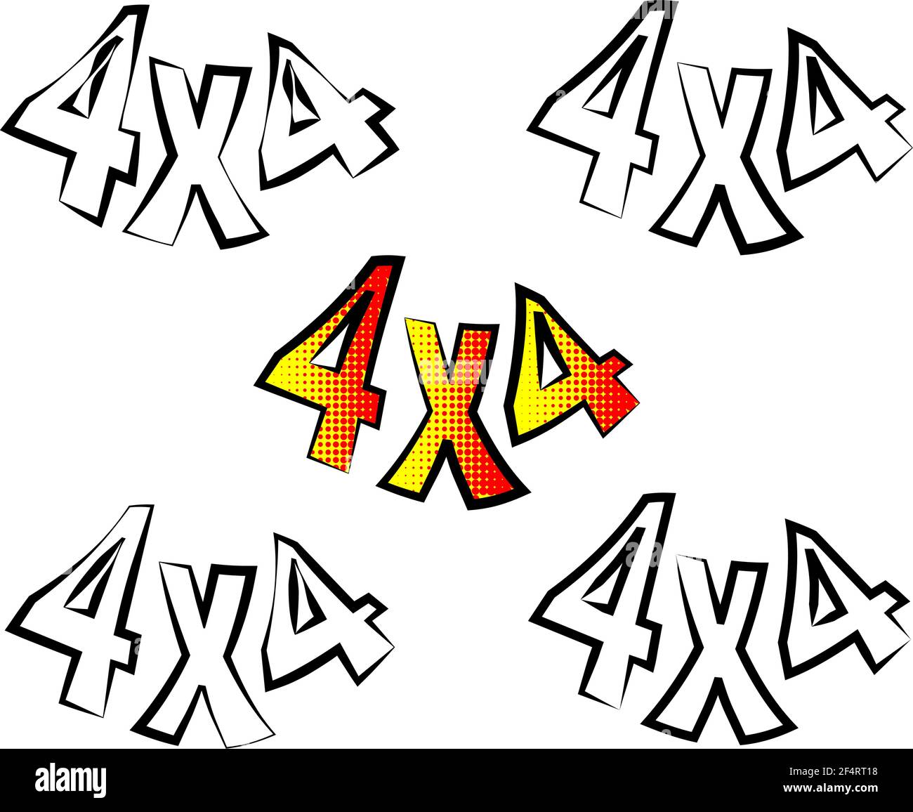 Four X Four Design, 4 X 4, Four Wheel Drive, Vehicle Graphics, Vinyl ...