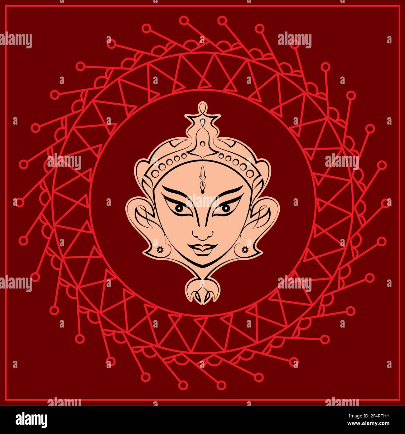 Durga Goddess of Power Vector Illustration Stock Vector Image & Art - Alamy