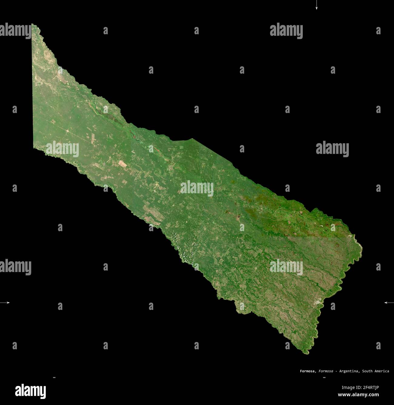 Formosa, province of Argentina. Sentinel-2 satellite imagery. Shape ...