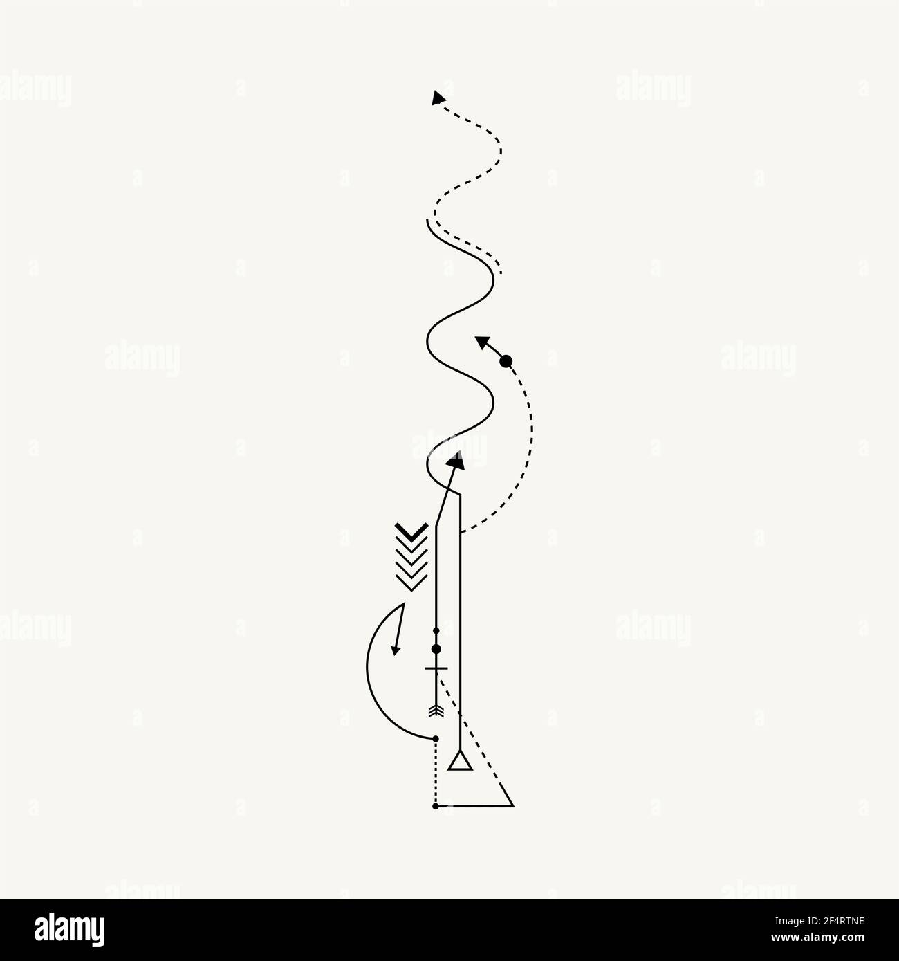 Line Dot Tattoo Design Vector Art Illustration Stock Vector Image & Art ...