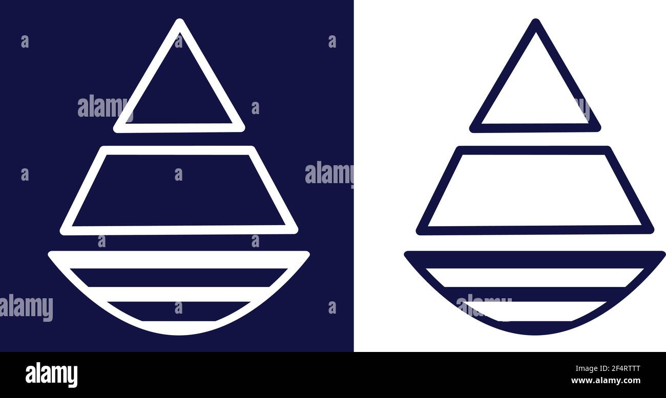 Sail boat triangle Stock Vector Images - Alamy