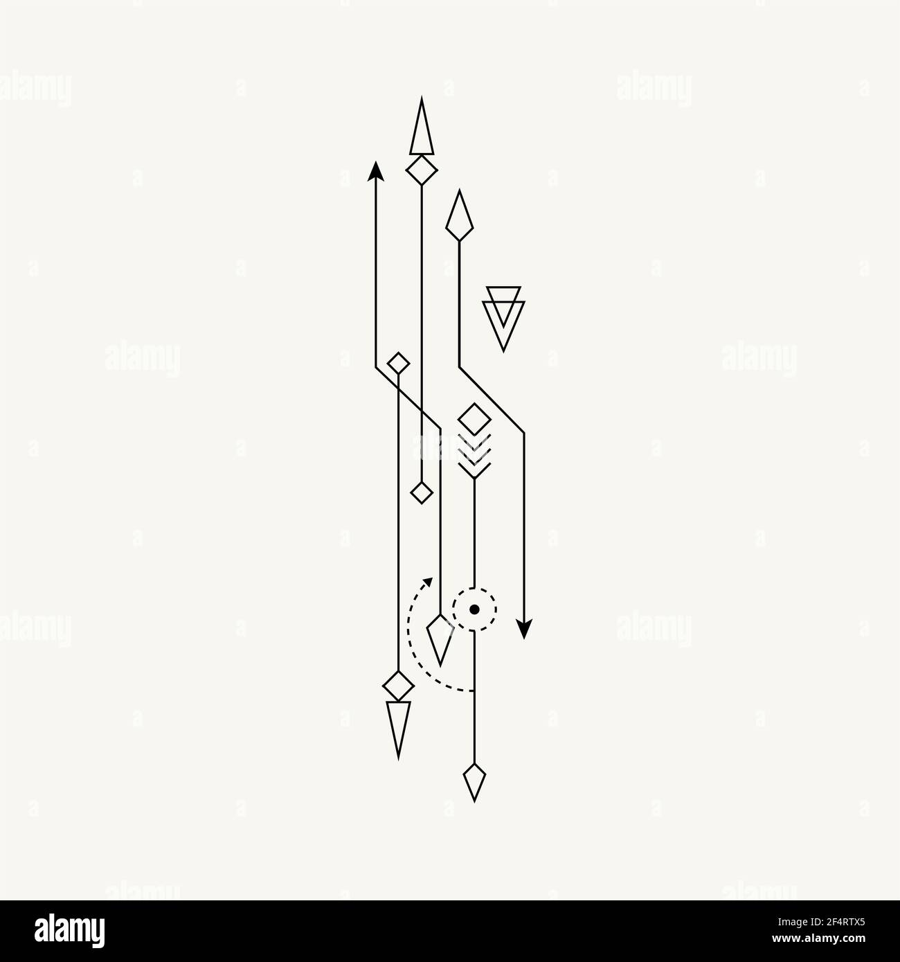 Line Dot Tattoo Design Vector Art Illustration Stock Vector Image & Art ...