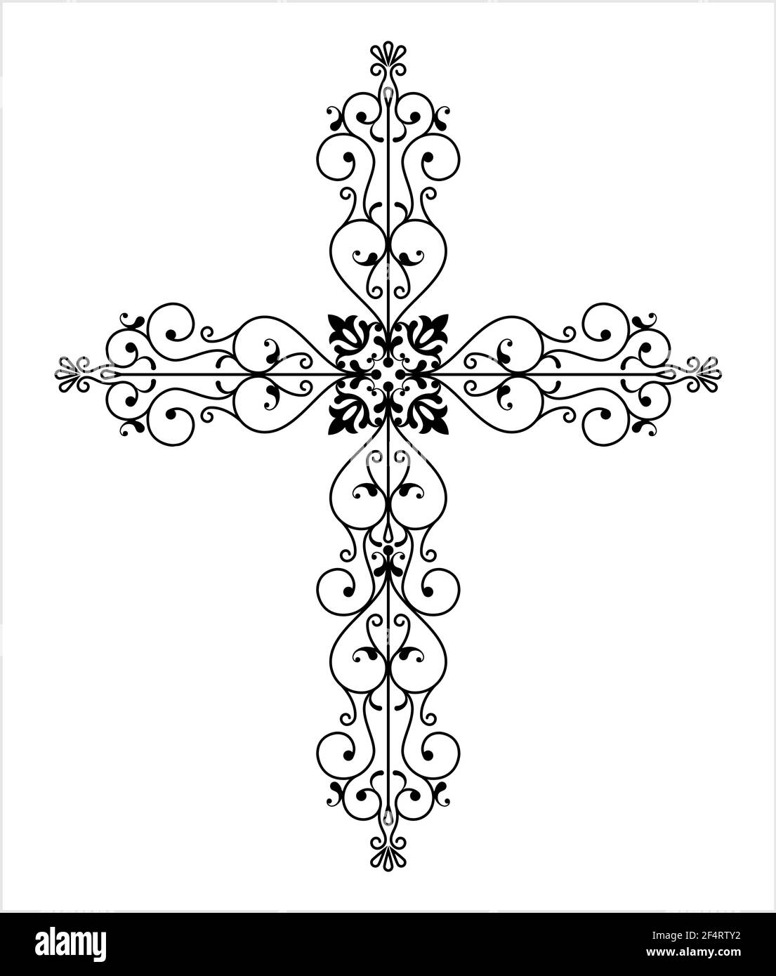 Christian Cross Design Vector Art Illustration Stock Vector Image & Art ...