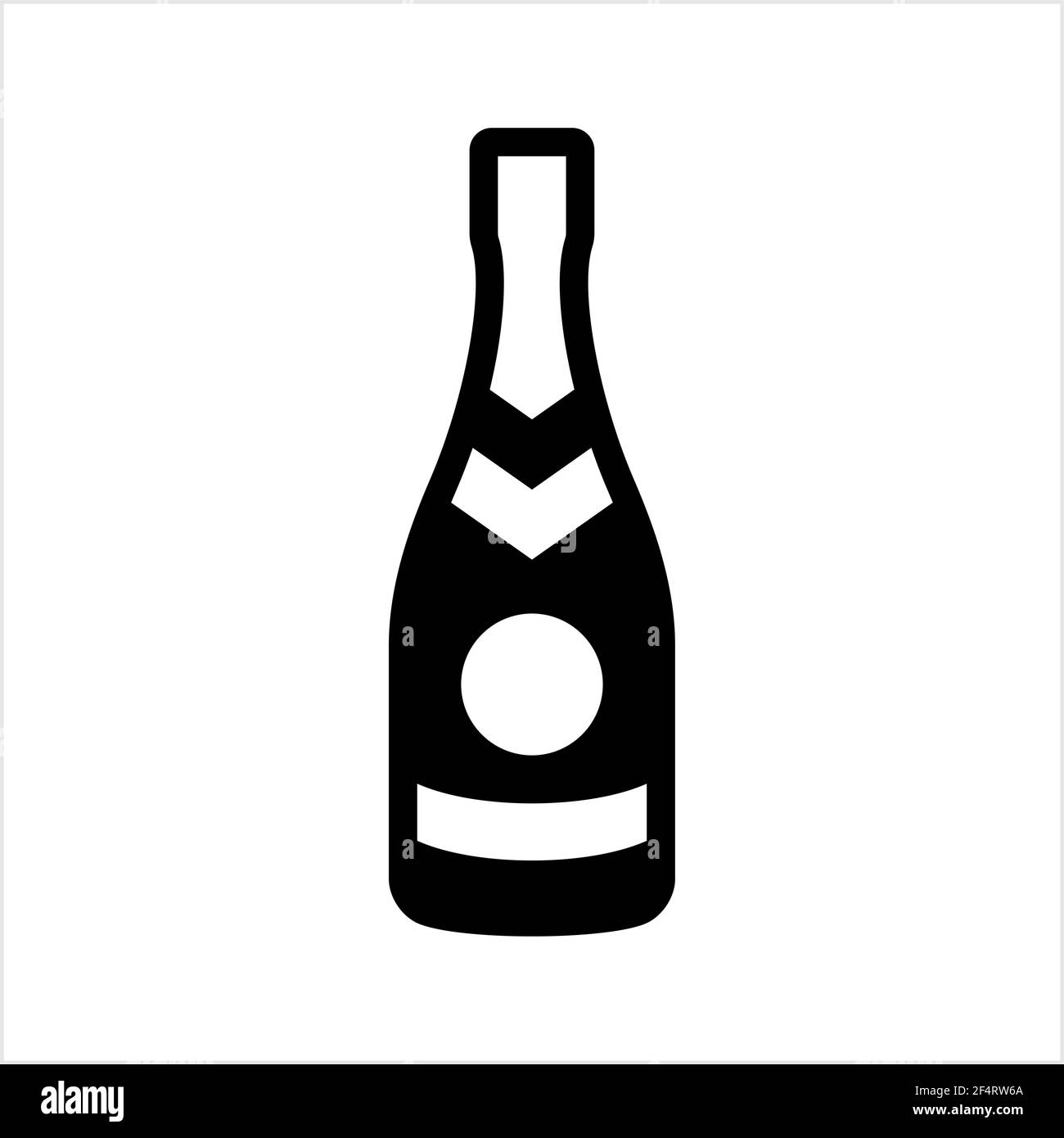 Champagne Bottle Icon Vector Art Illustration Stock Vector Image & Art ...
