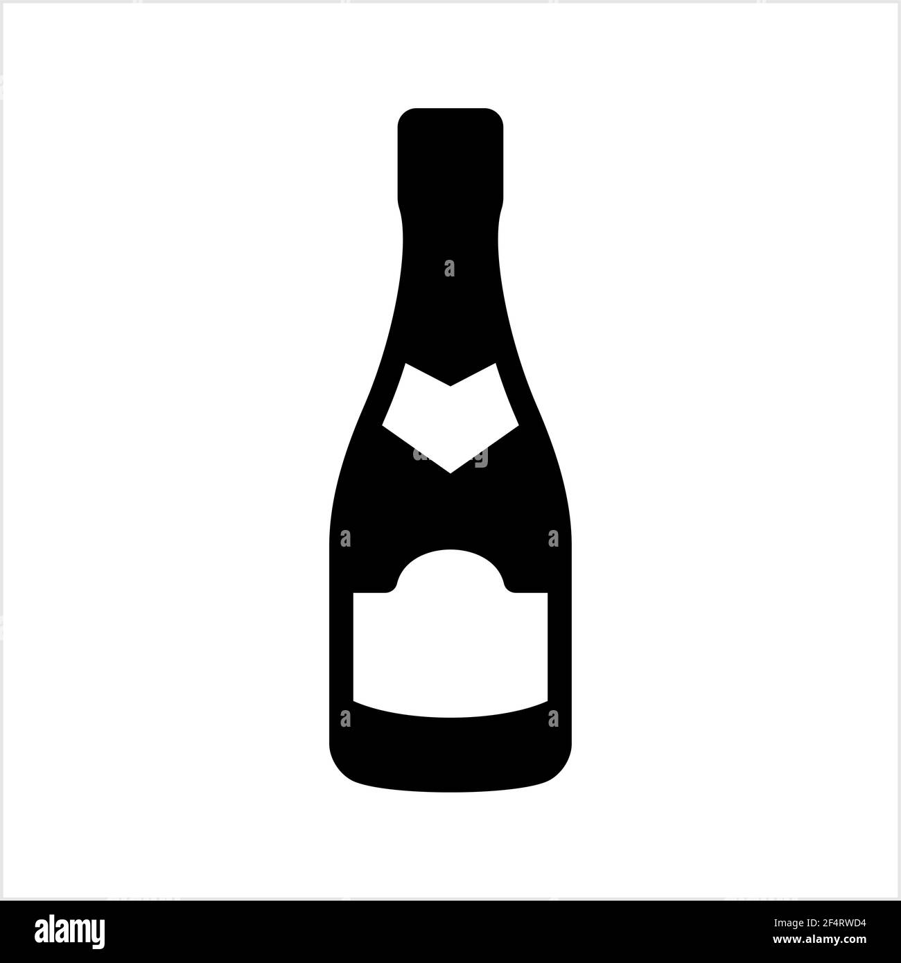 Champagne Bottle Icon Vector Art Illustration Stock Vector Image & Art ...