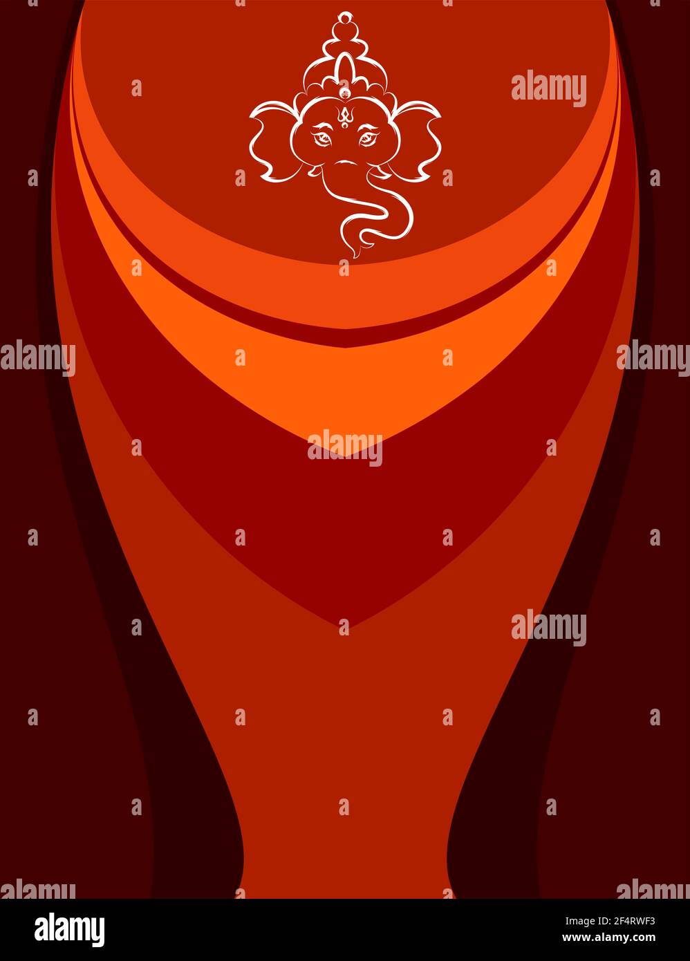 Ganesha The Lord Of Wisdom Design Vector Art Illustration Stock Vector ...