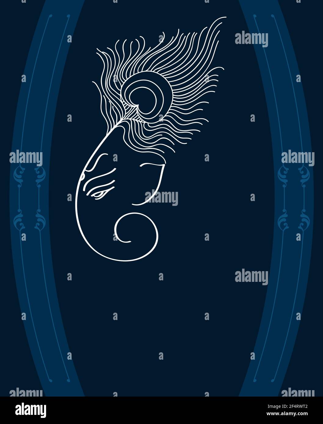 Ganesha The Lord Of Wisdom Design Vector Art Illustration Stock Vector ...