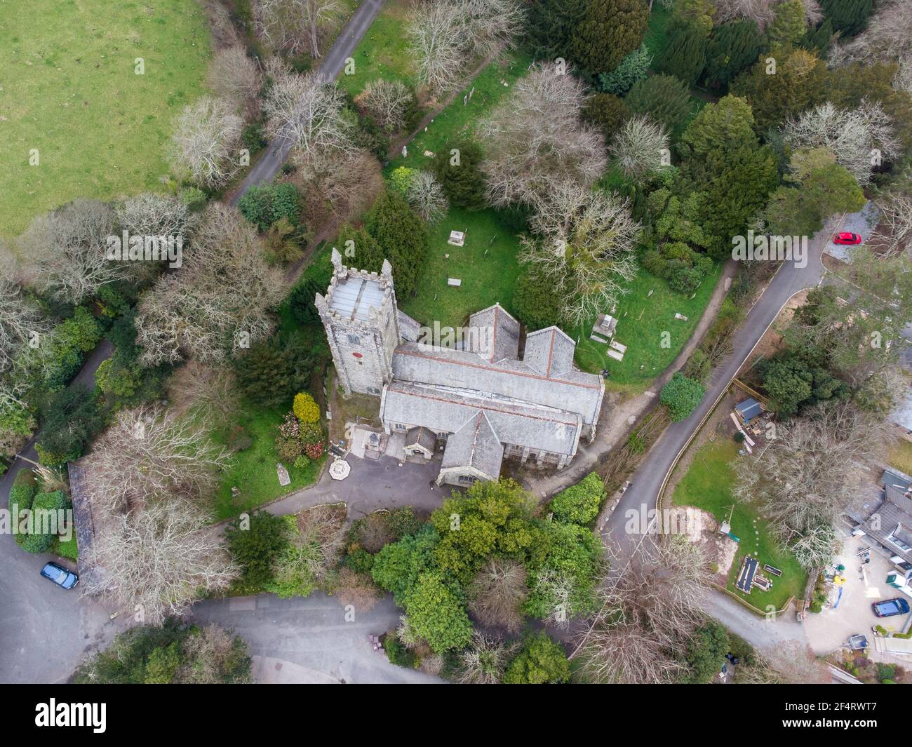 Aerial view english country church hi-res stock photography and images ...
