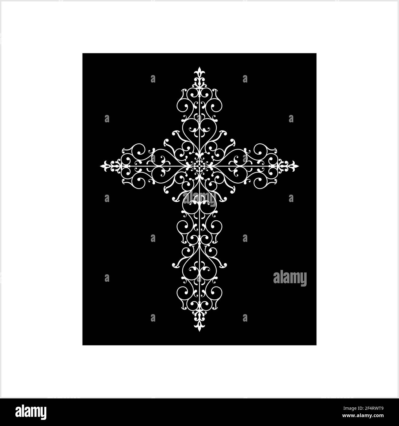 Christian Cross Design Vector Art Illustration Stock Vector Image & Art ...