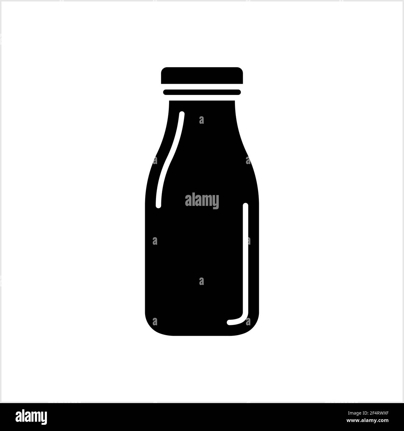 Milk Bottle Icon Vector Art Illustration Stock Vector Image & Art - Alamy