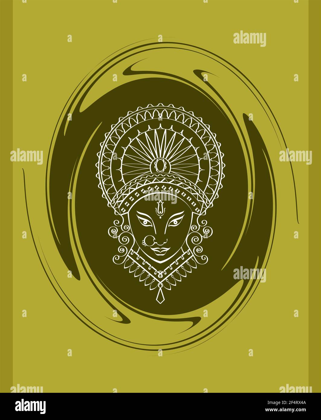 Durga Goddess Of Power, Divine Mother Of The Universe Design, Vector ...