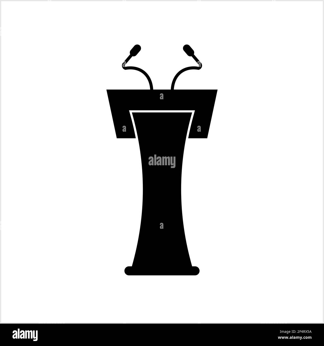 Podium Icon, Dias Icon, Tribune Icon Vector Art Illustration Stock ...