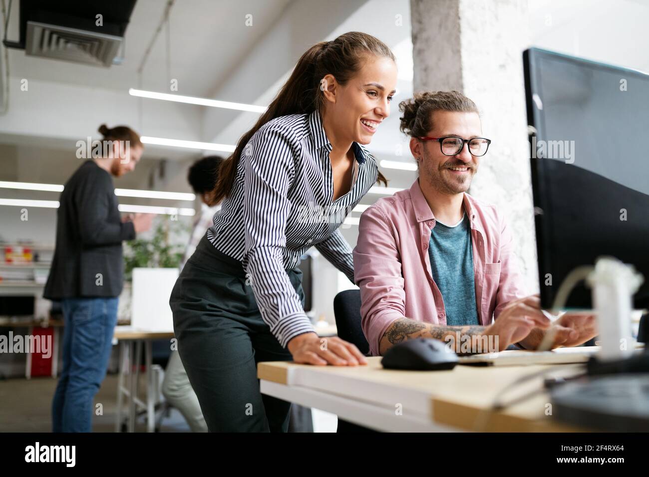 Technology software business office programming people concept Stock ...