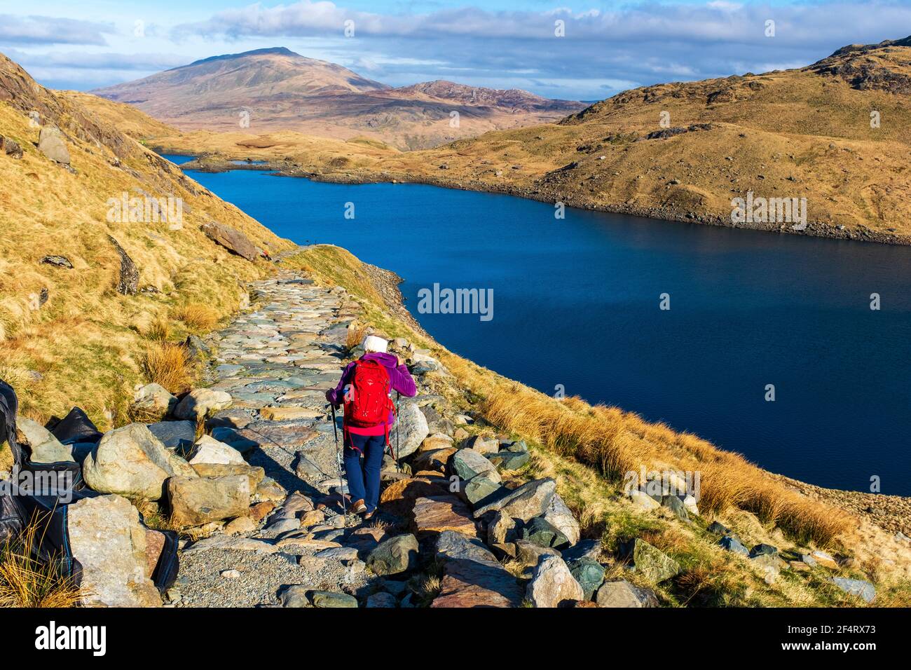 Hikers at the summit of Snowdon in North Wales, UK Stock Photo - Alamy
