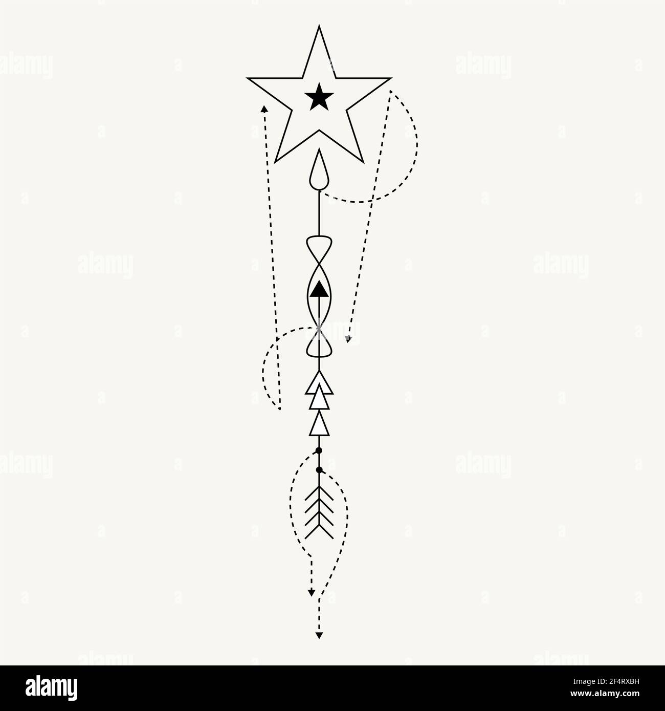 Line Dot Tattoo Design Vector Art Illustration Stock Vector Image & Art ...